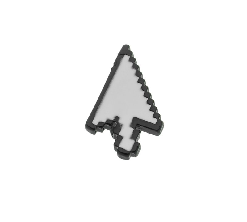 GEEBEE PINS - PIN CURSOR DE MOUSE PONTEIRO PRETO RESINADO